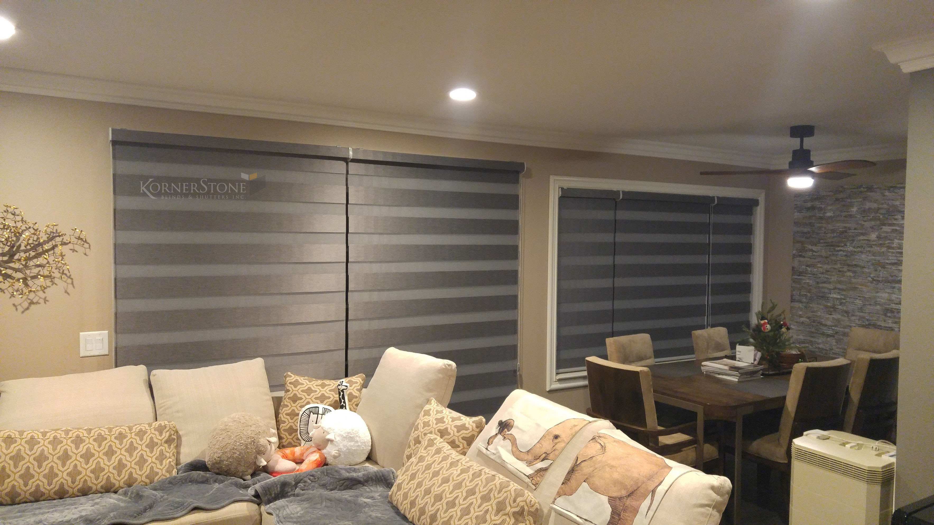 Blackout Gray Combi Shade – Sliding Door and Window 3 – Korner Stone ...
